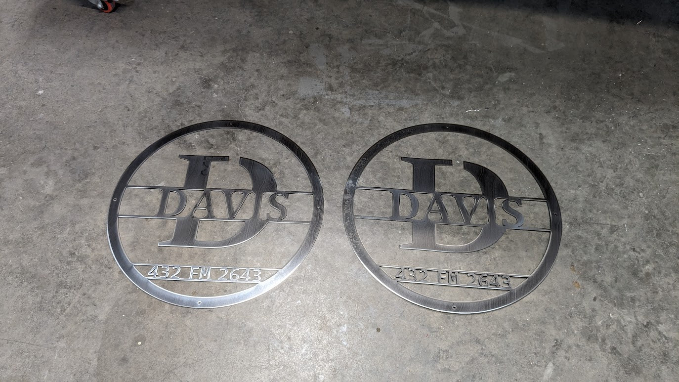 Cement Driveway Address Marker